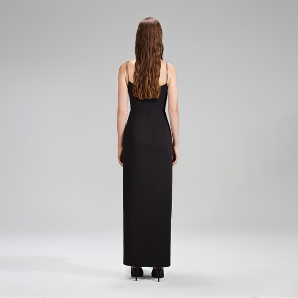 Self-Portrait | Dresses | Self Portrait Embellished Cut Out Crepe Dress ...